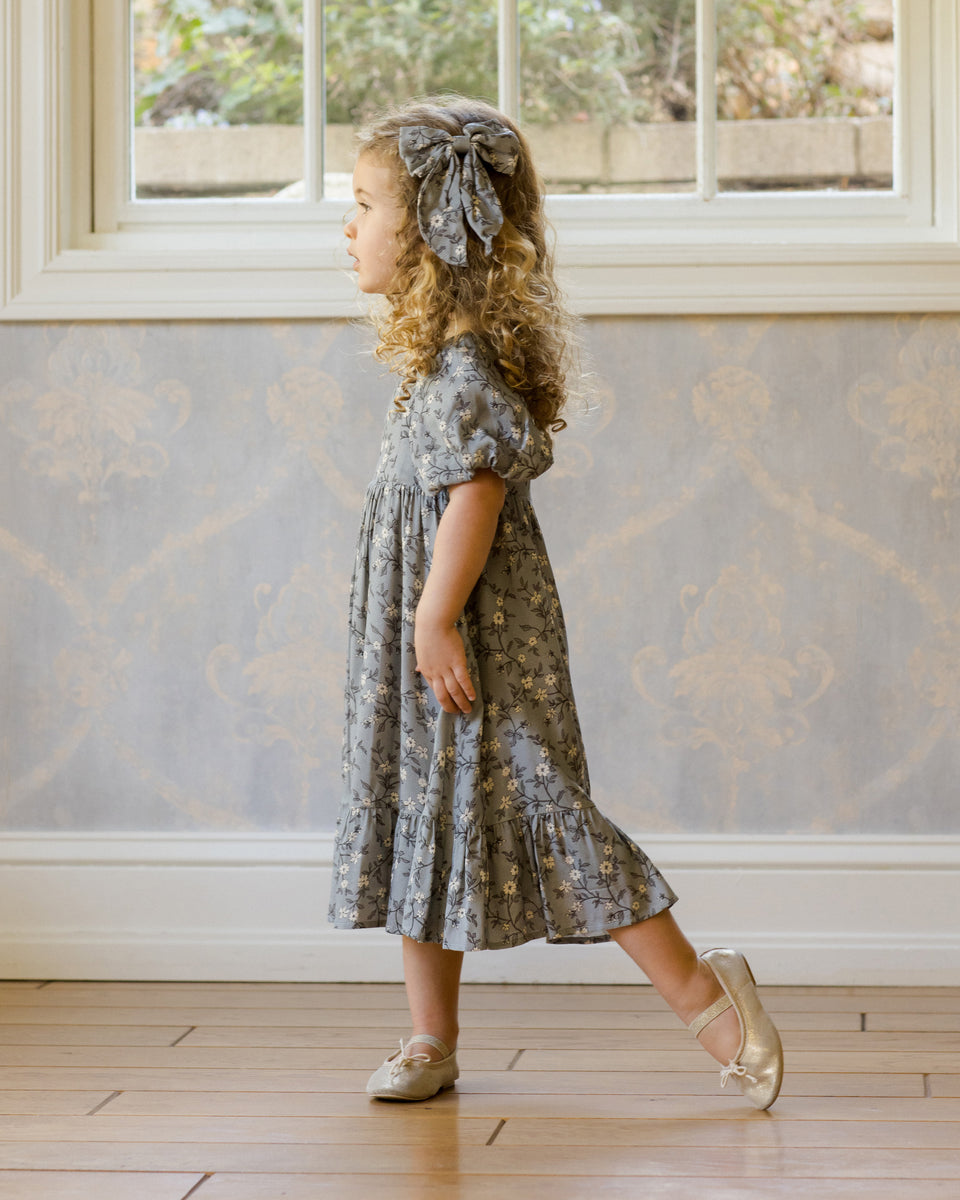 Augusta Dress - French Blue Floral – Cheeky Monkey